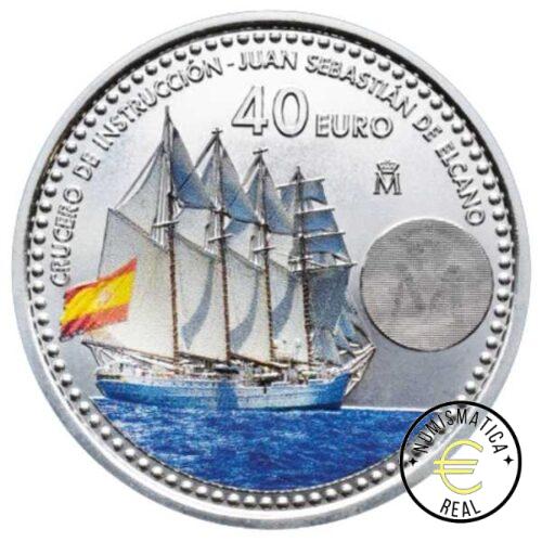 ESPAÑA 2025 40 EUROS DE PLATA 【 JUAN SEBASTIAN ELCANO
